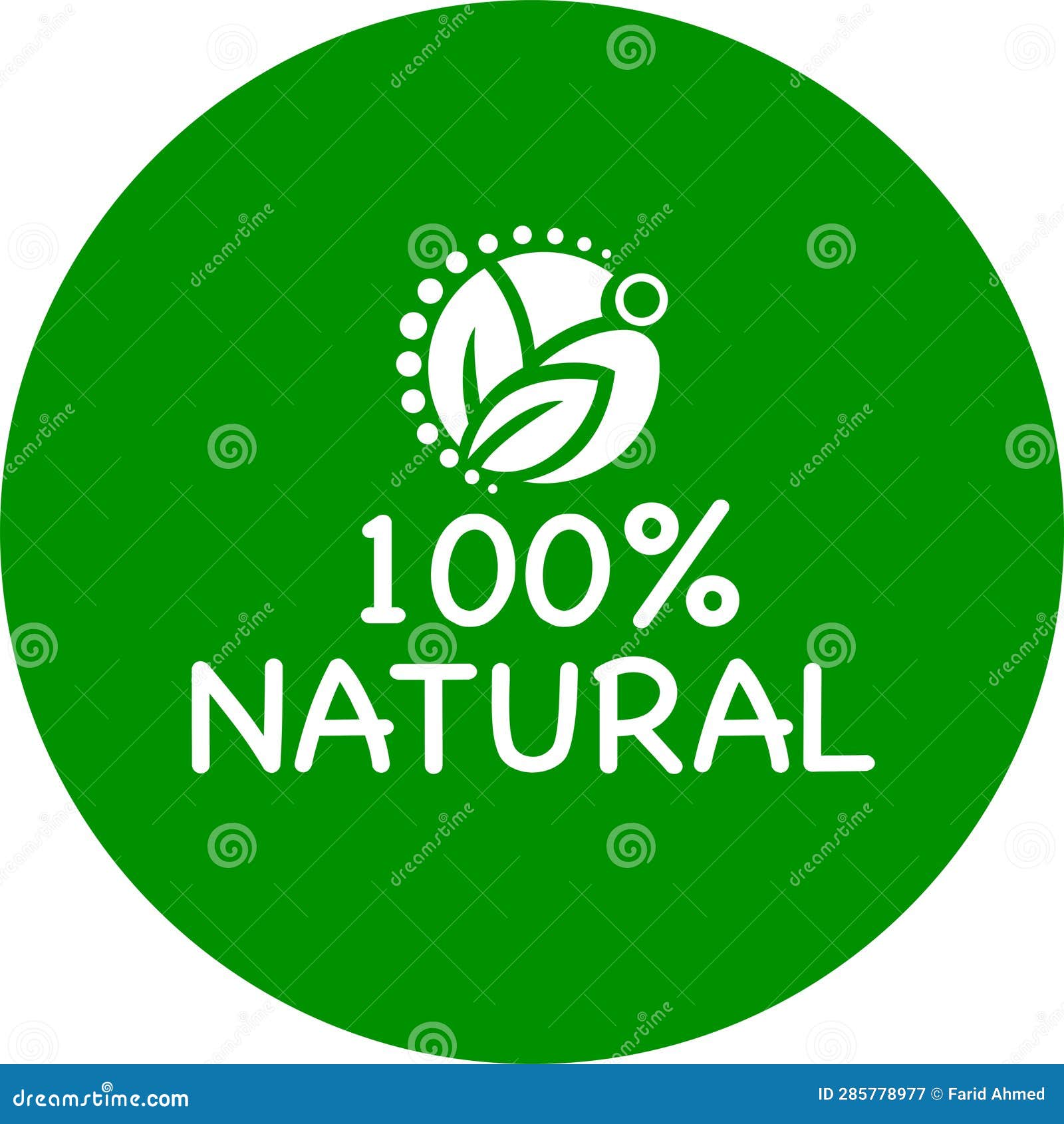 100 Percent Natural Vector Logo or Icons, a Hundred Percent Natural ...