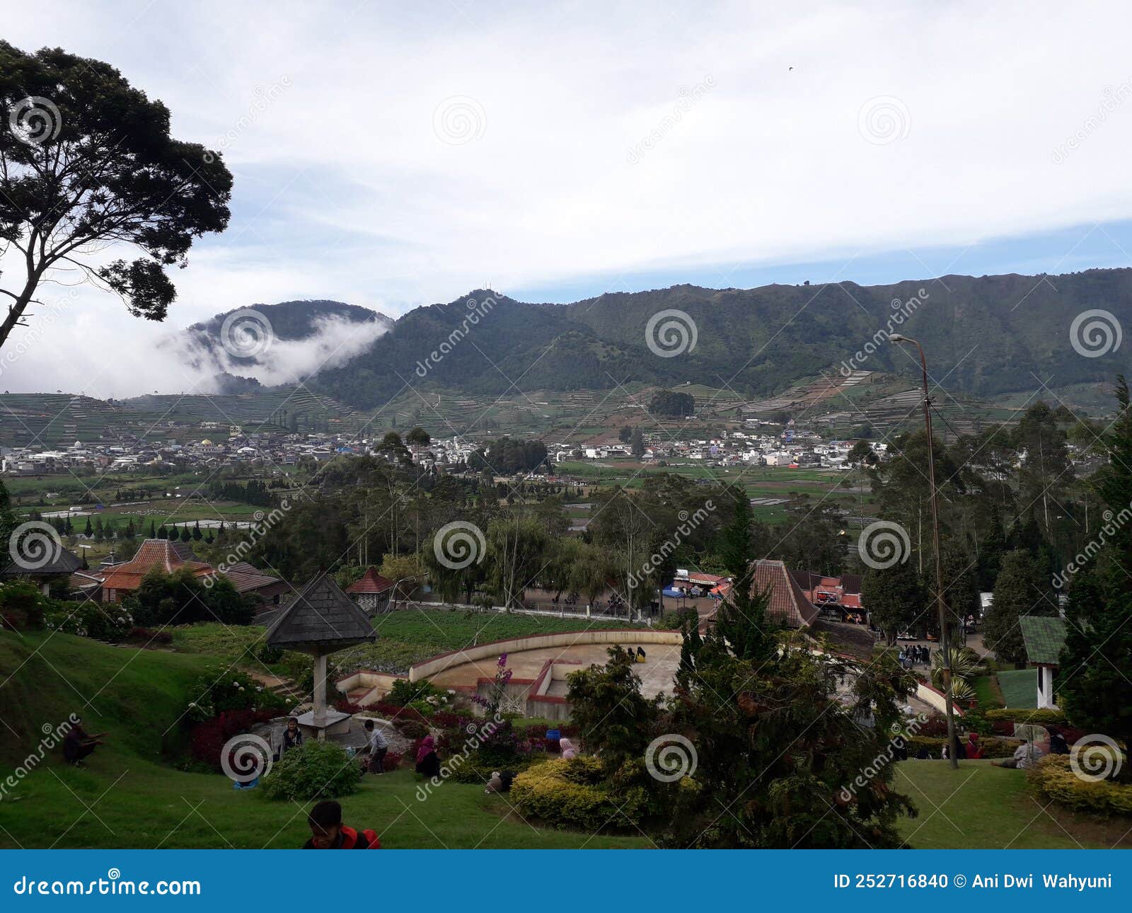 Natural View in the Dieng Plateau Central Java Indonesia Stock Photo ...