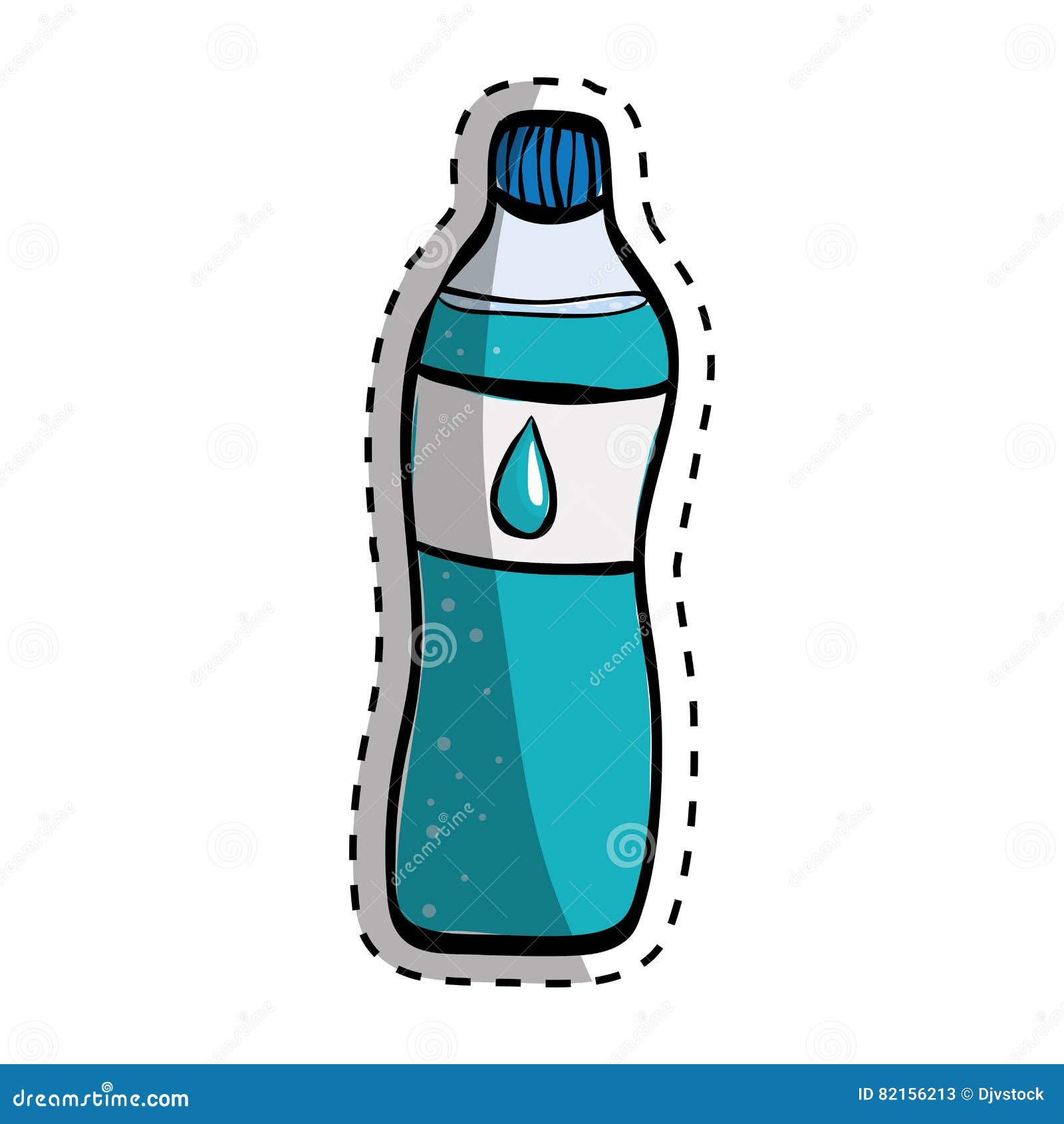 Natural water bottle stock vector. Illustration of freshness - 82156213
