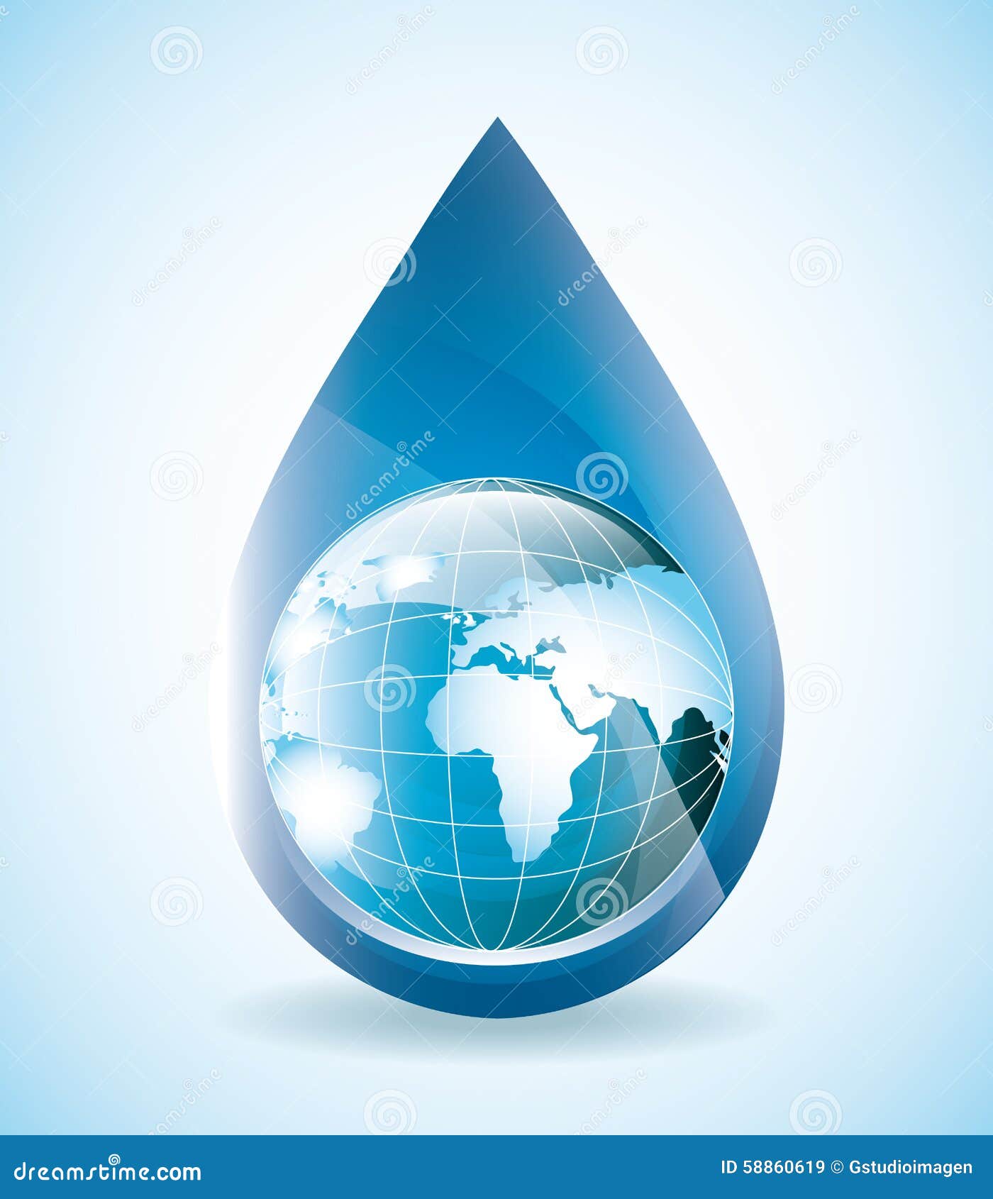 Natural water design. stock vector. Illustration of blue - 58860619