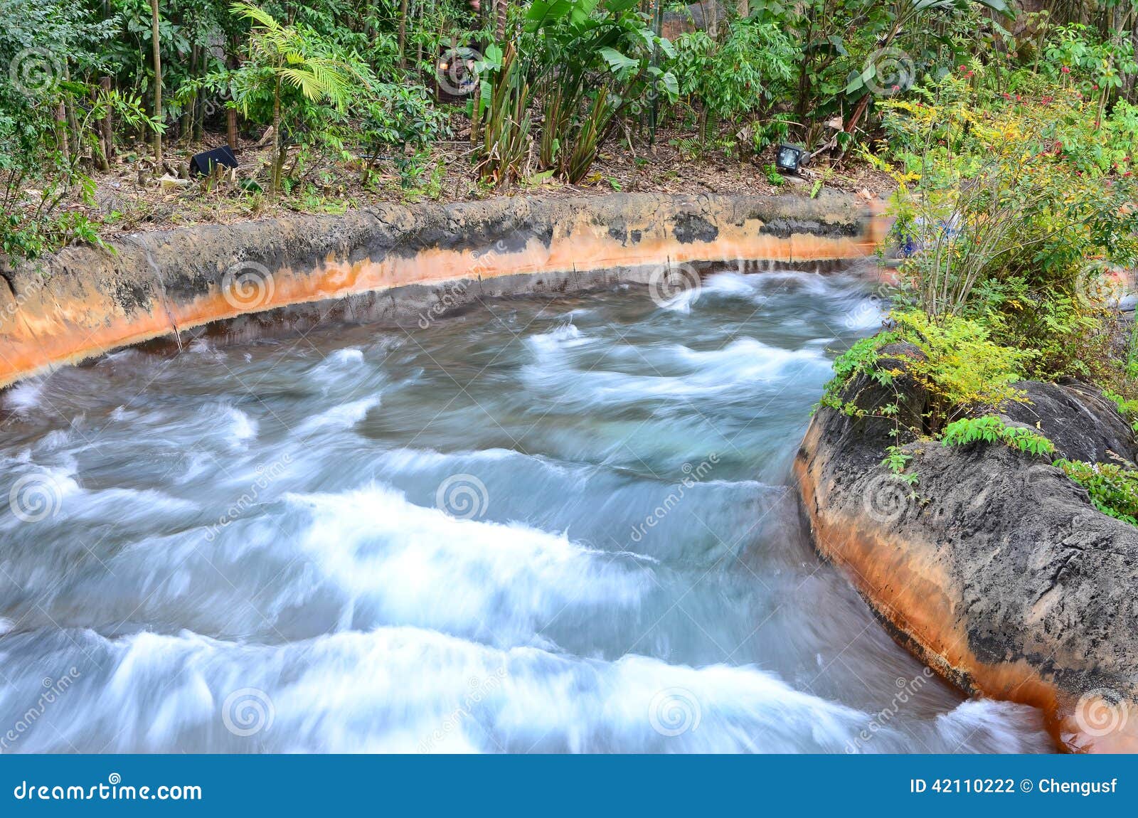 Natural water flow stock photo. Image of moss, instantly - 42110222