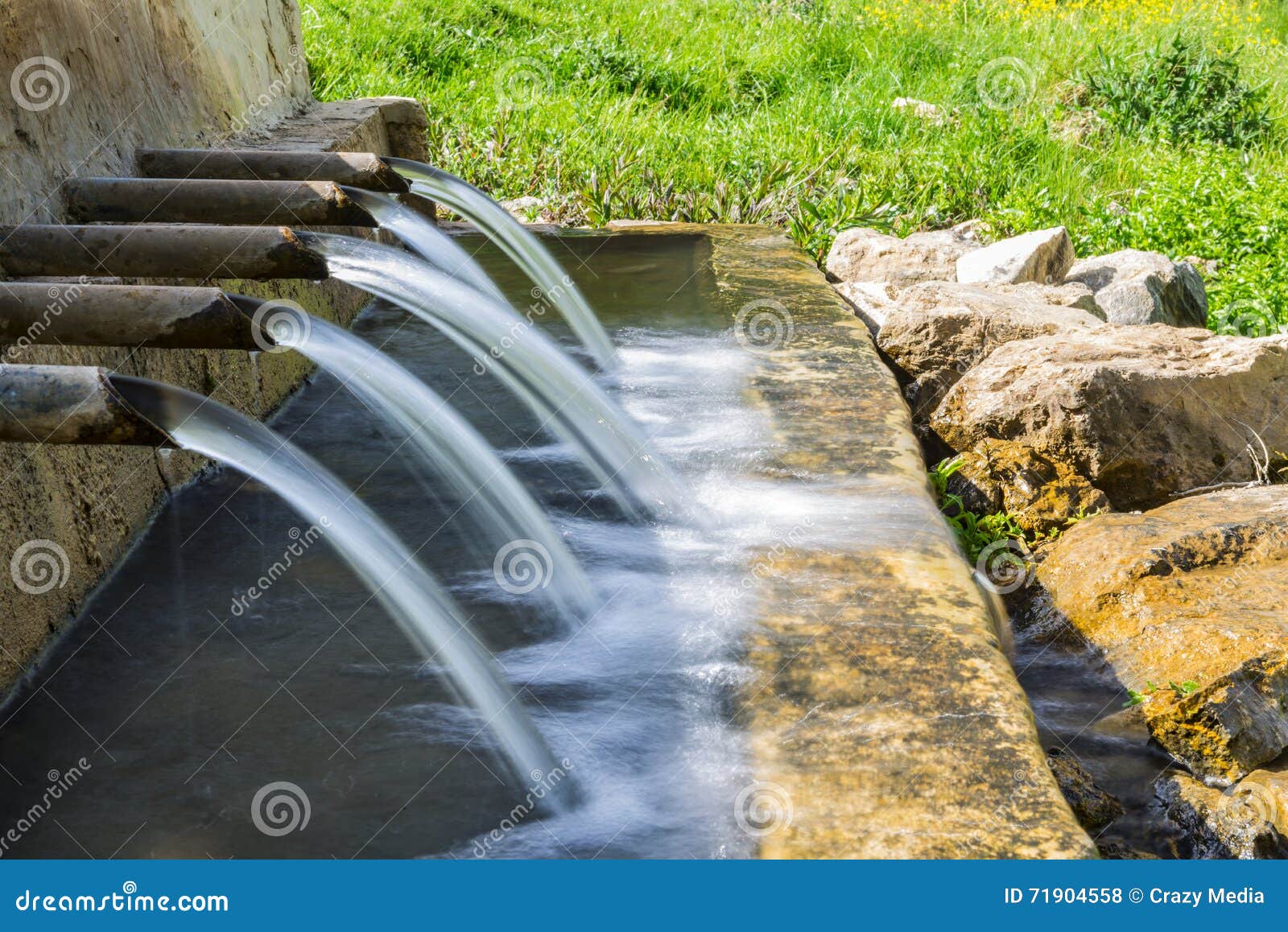 Natural water fountain stock photo. Image of peaceful - 71904558