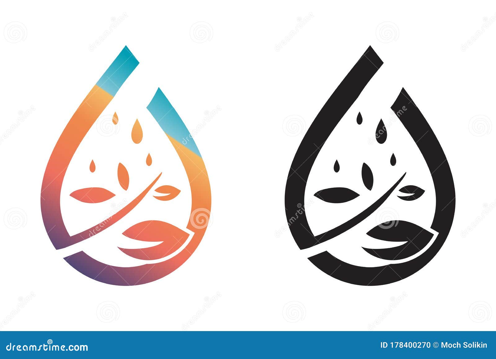 Natural Water Icon. Water Drop Sign Stock Vector - Illustration of ...