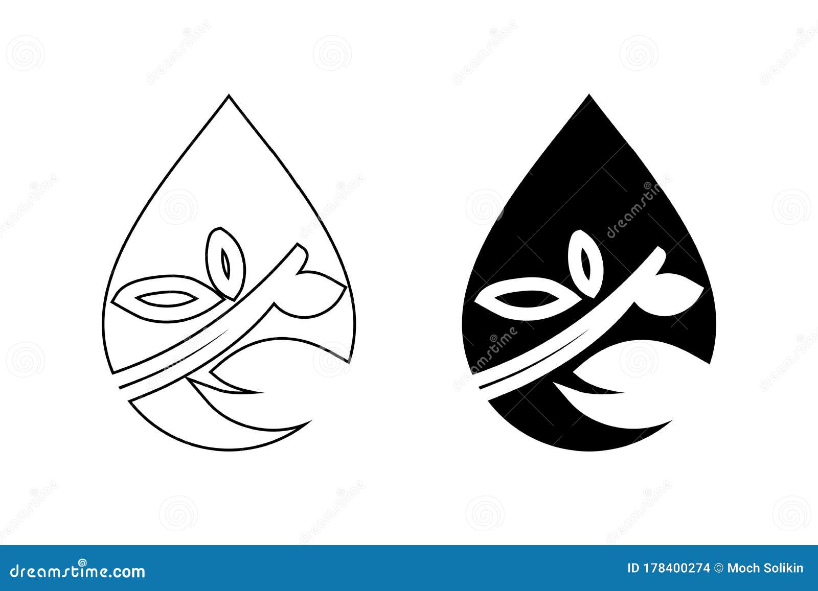 Natural Water Icon. Water Drop Sign Stock Vector - Illustration of ...