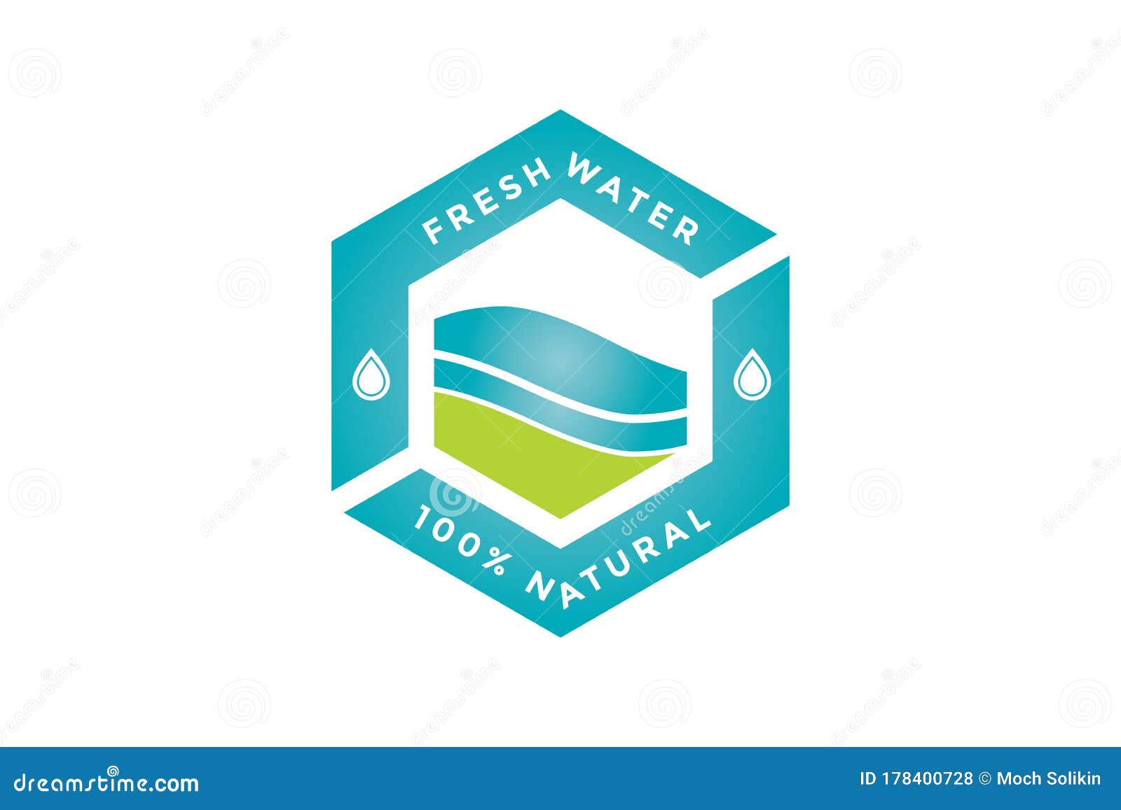 100 Natural Water Icon. Water Drop Sign Stock Vector - Illustration of ...