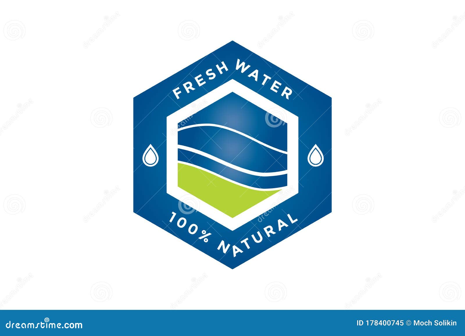 100 Natural Water Icon. Water Drop Sign Stock Vector - Illustration of ...