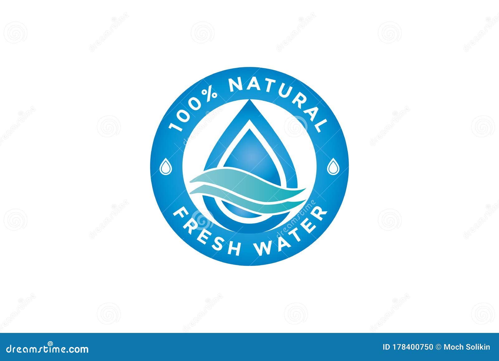 100 Natural Water Icon. Water Drop Sign Stock Vector - Illustration of ...