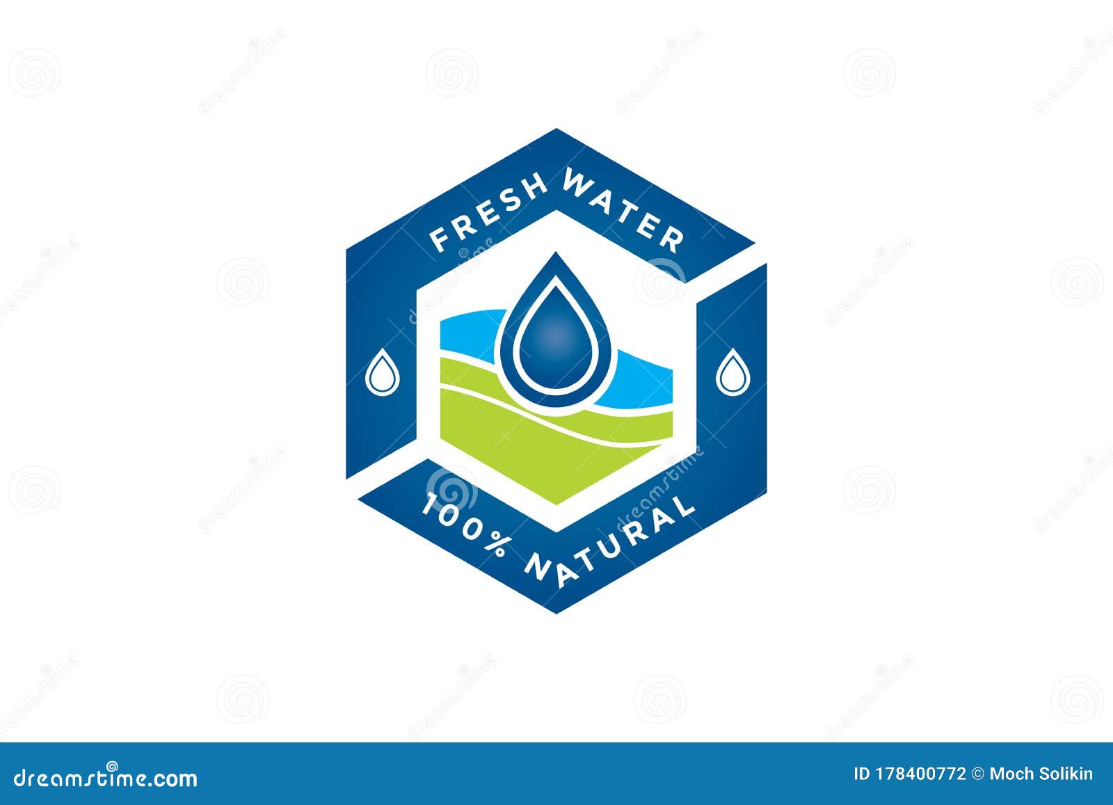 100 Natural Water Icon. Water Drop Sign Stock Vector - Illustration of ...