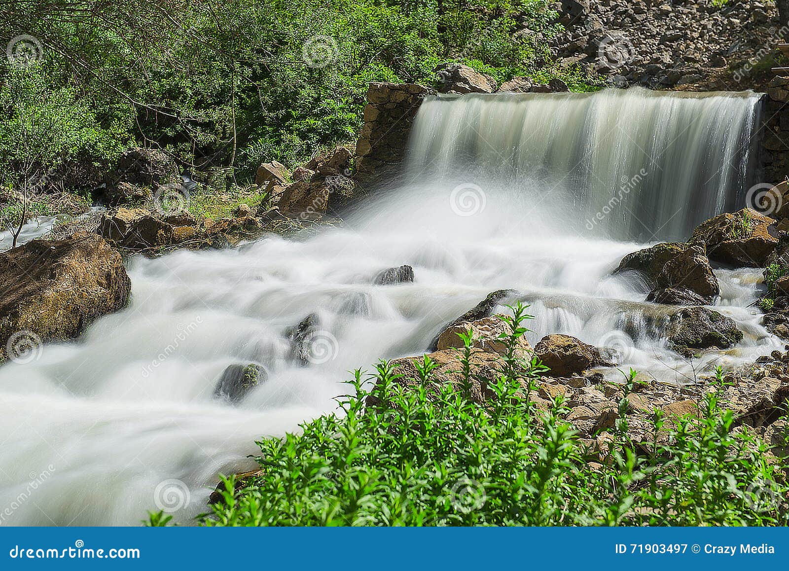 Natural Water from the Main Source Stock Image - Image of noise, creek ...