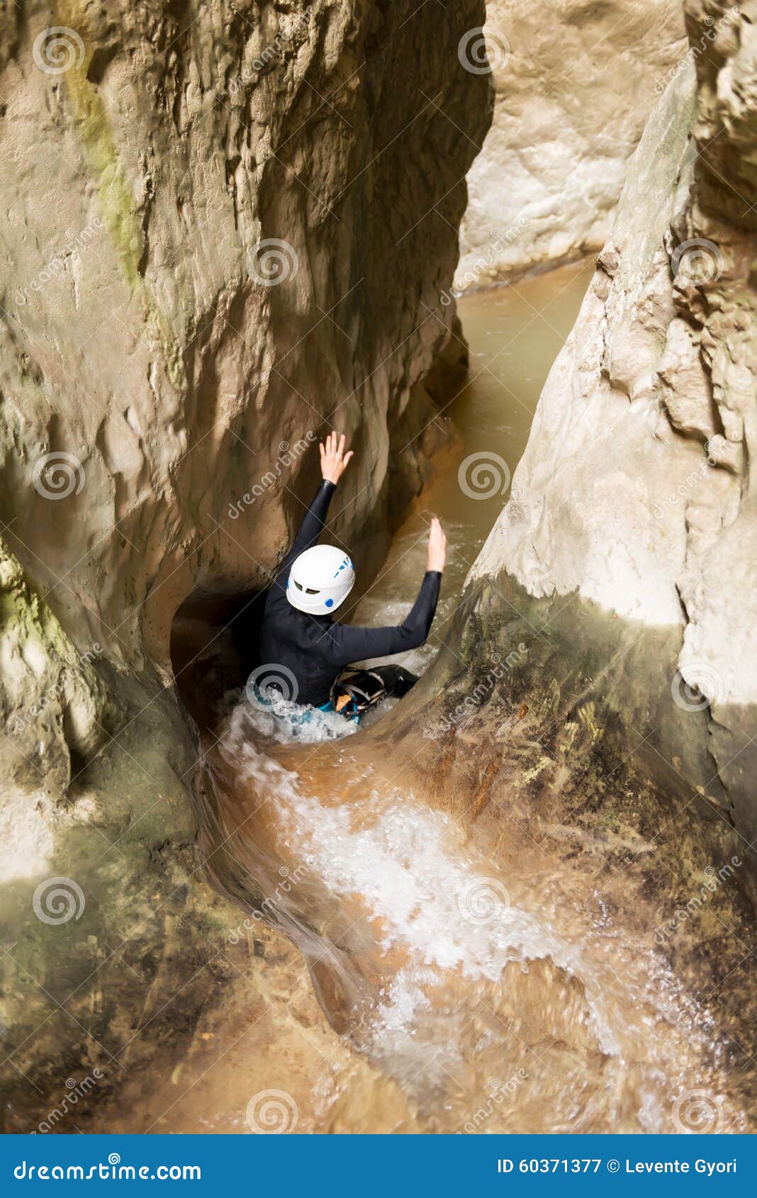 Natural water slide stock image. Image of enjoy, person - 60371377