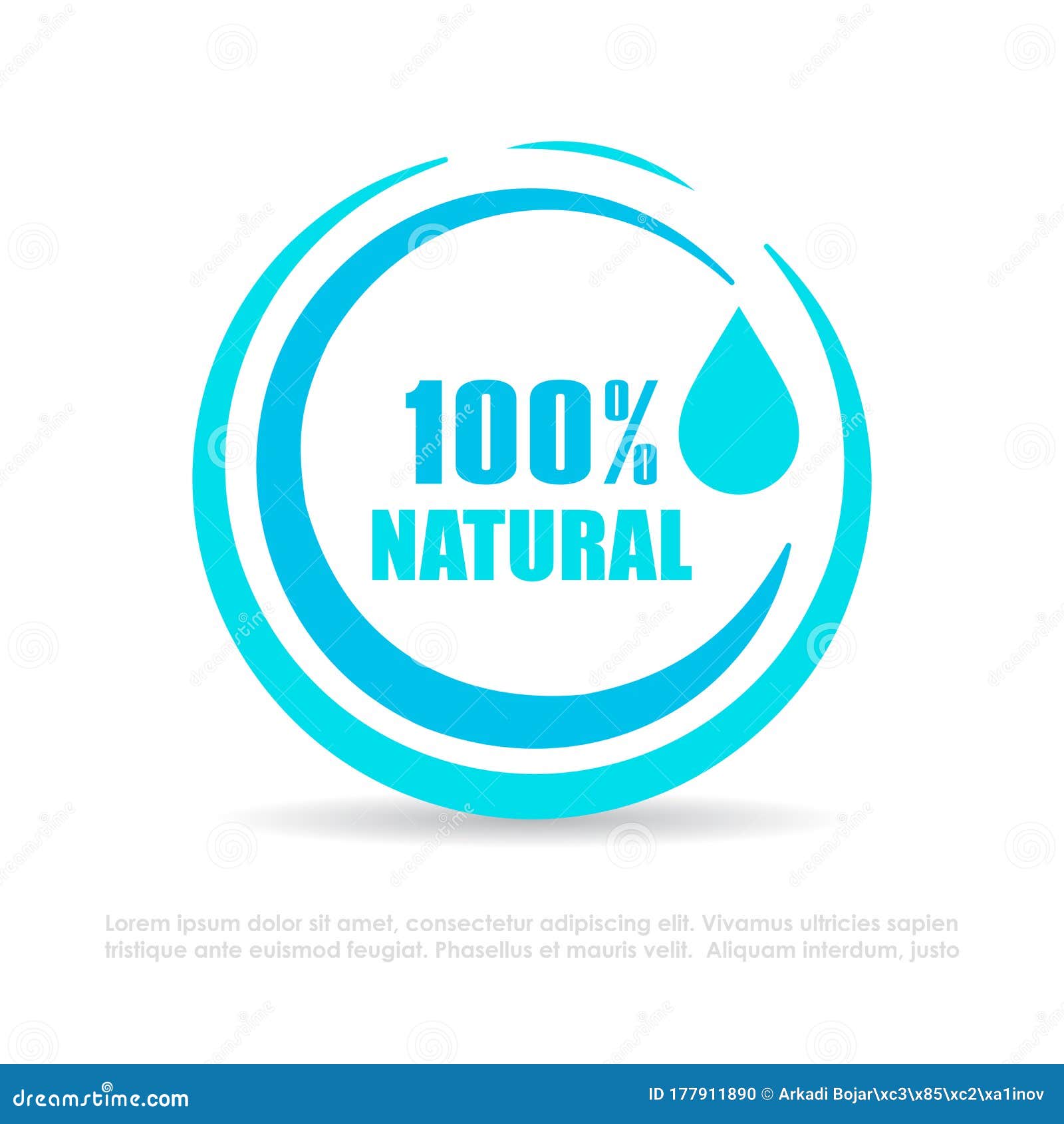 Natural water vector icon stock vector. Illustration of aqua - 177911890