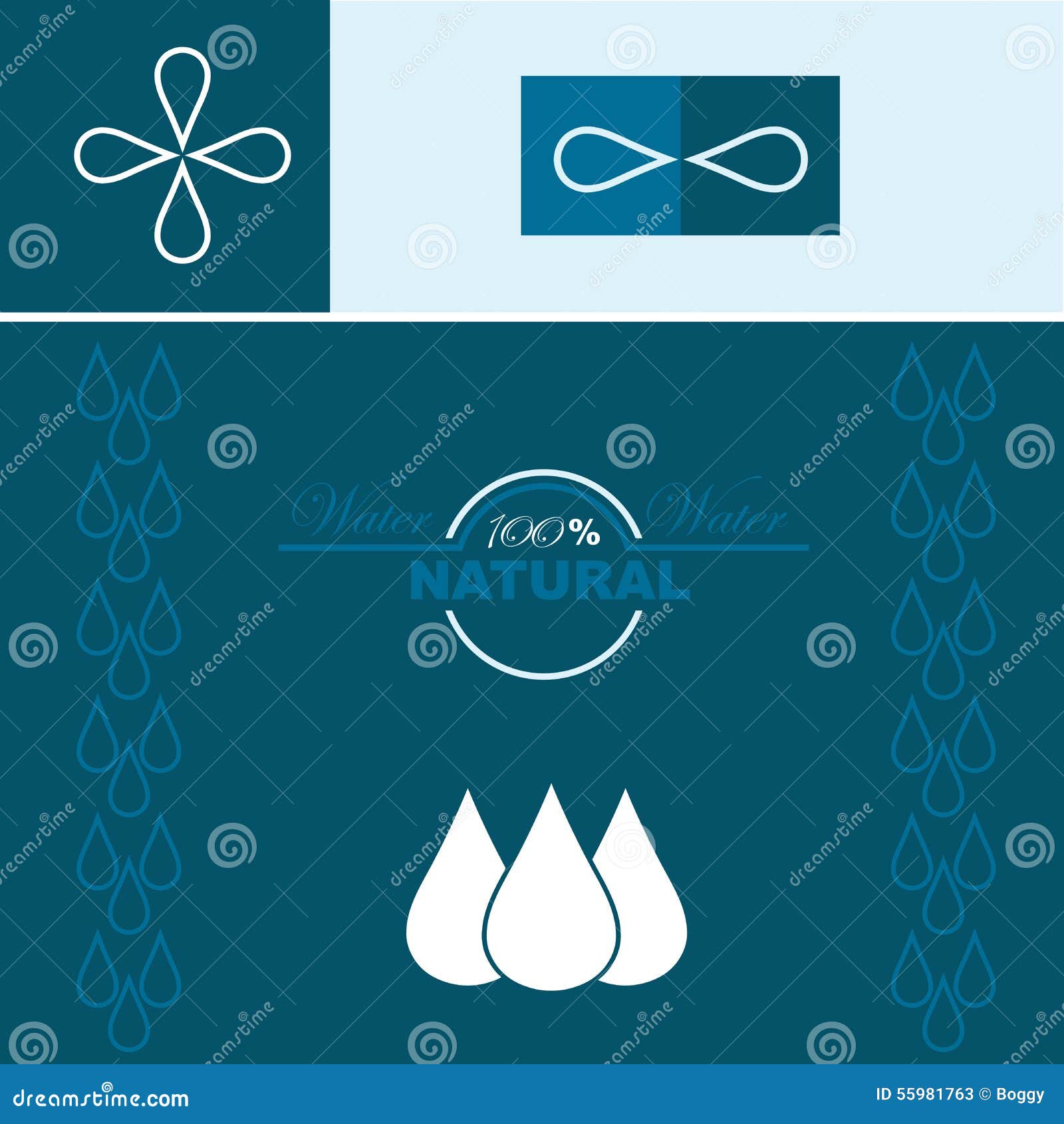 Natural water stock illustration. Illustration of sign - 55981763