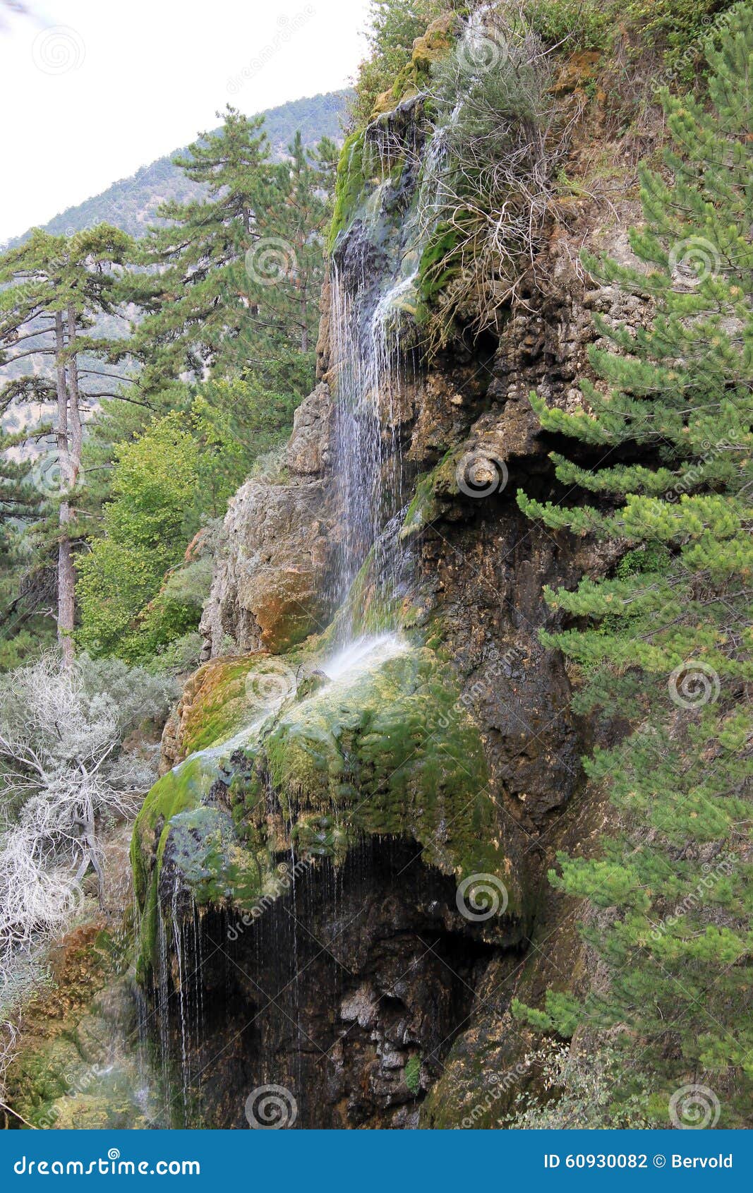 Natural Waterfall in the Mountains Preserve District Ankara Stock Photo ...