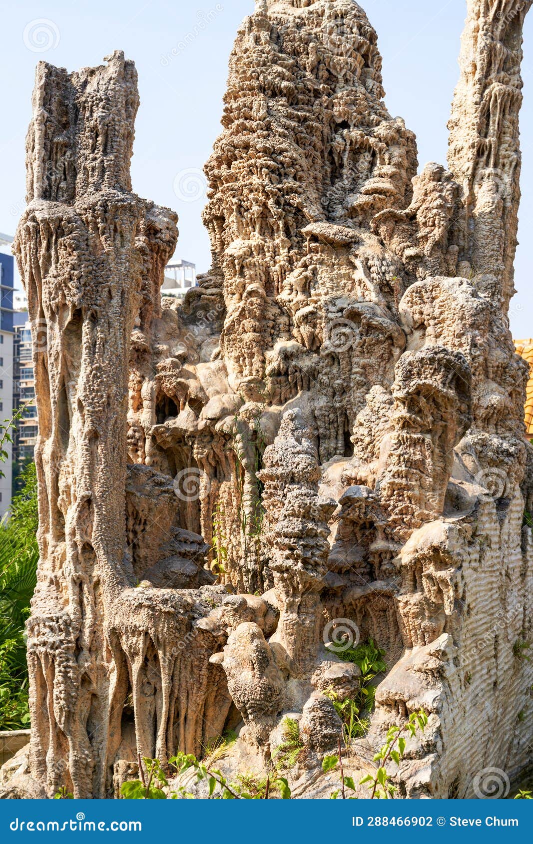 Natural Weathered Rocks in Various Forms in the Park Stock Photo ...