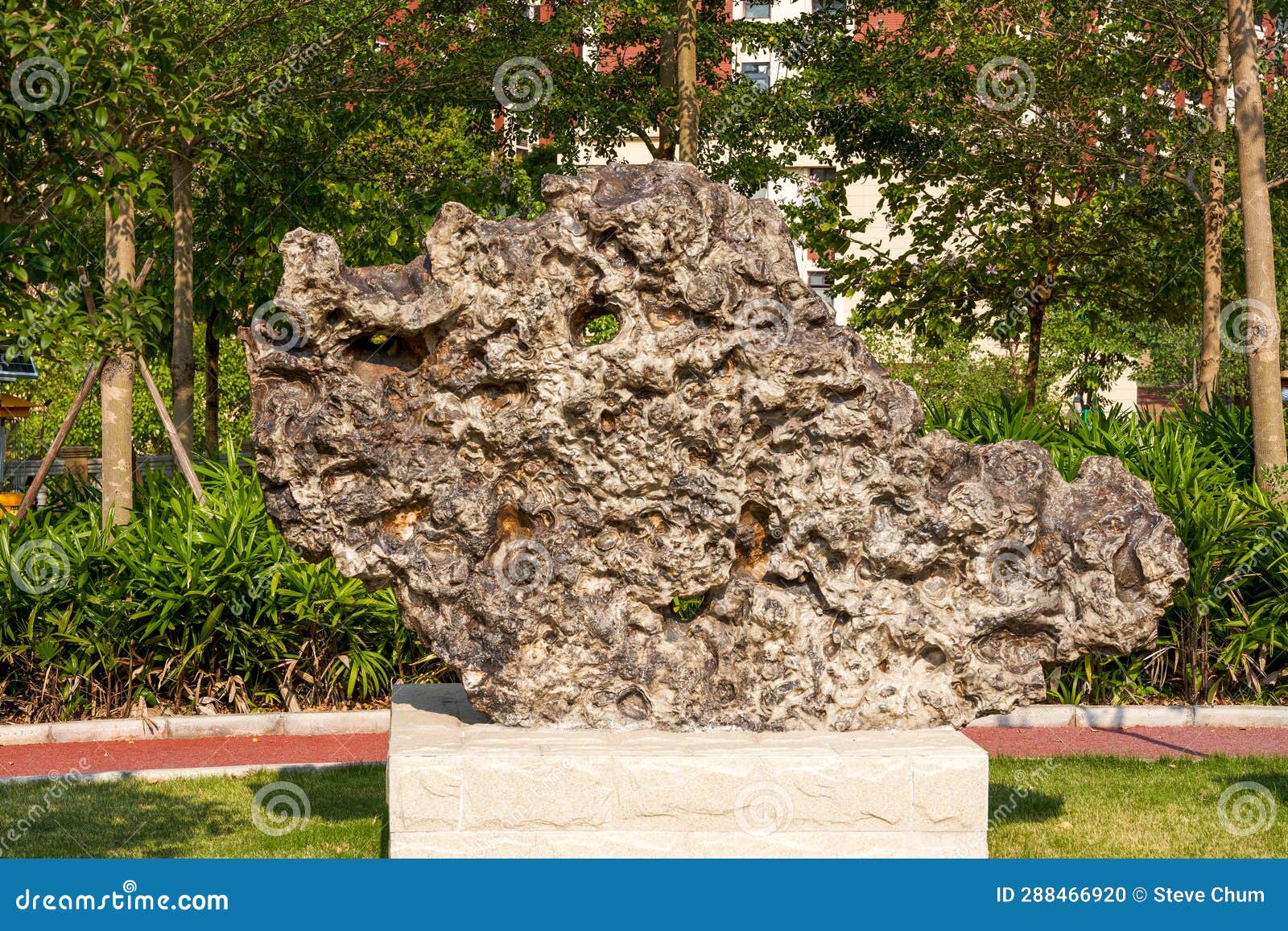Natural Weathered Rocks in Various Forms in the Park Stock Photo ...