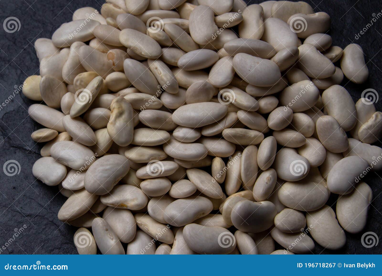 Natural White Bean Closeup Background Stock Image - Image of beans ...