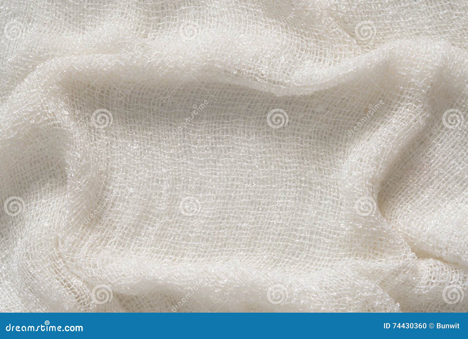 Natural White Cotton Crumpled Soft Fabric Texture Background Stock ...