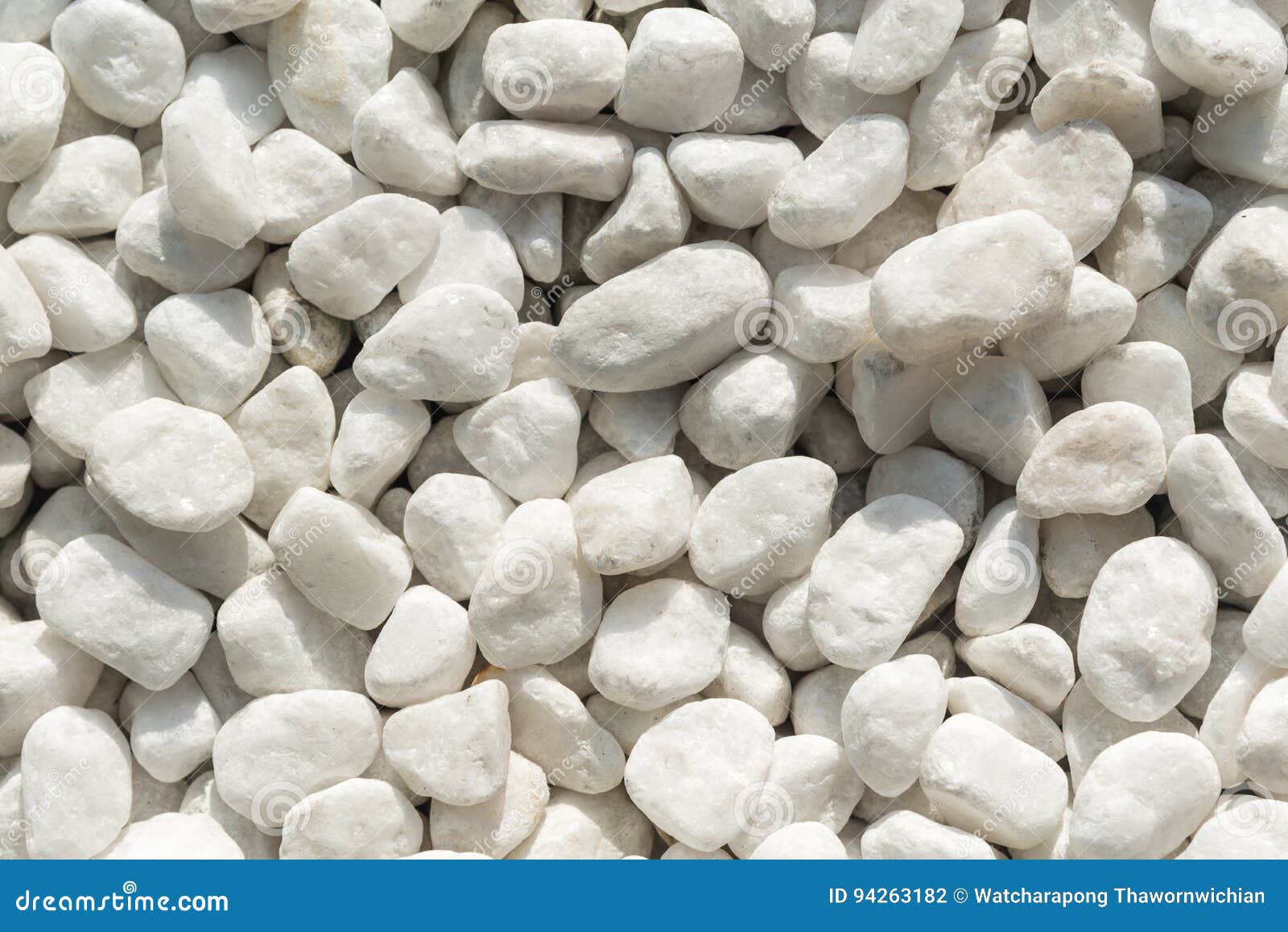 Natural White Round Pebble Stone Stock Photo - Image of white, matte ...