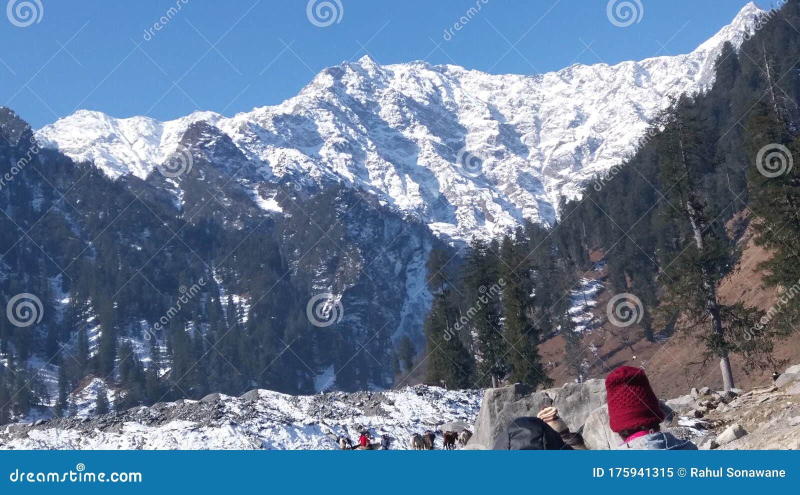 Natural White Snow Mountain Indian Beautiful Editorial Image - Image of ...