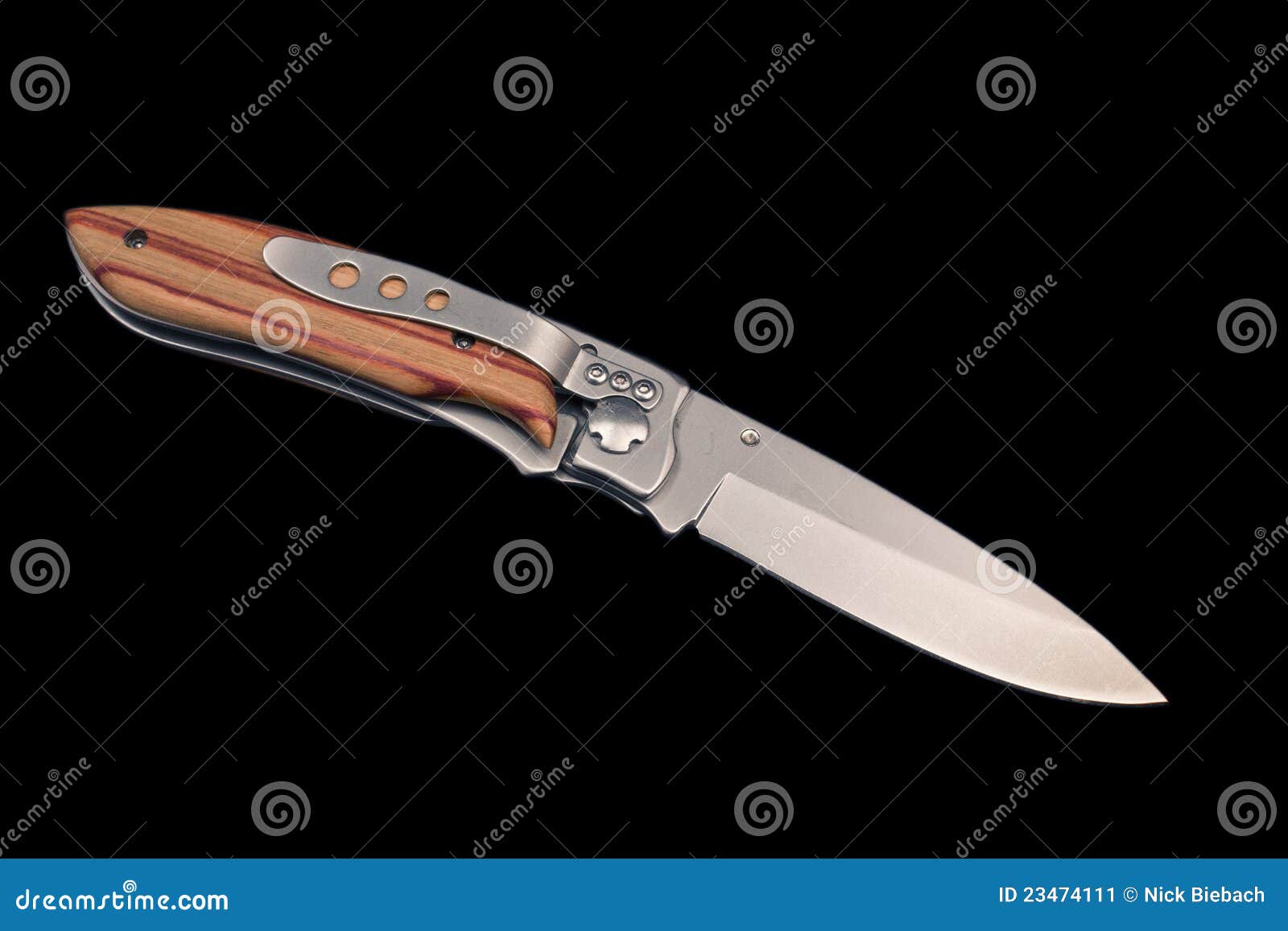 Natural Wood Knife stock image. Image of isolated, silver - 23474111