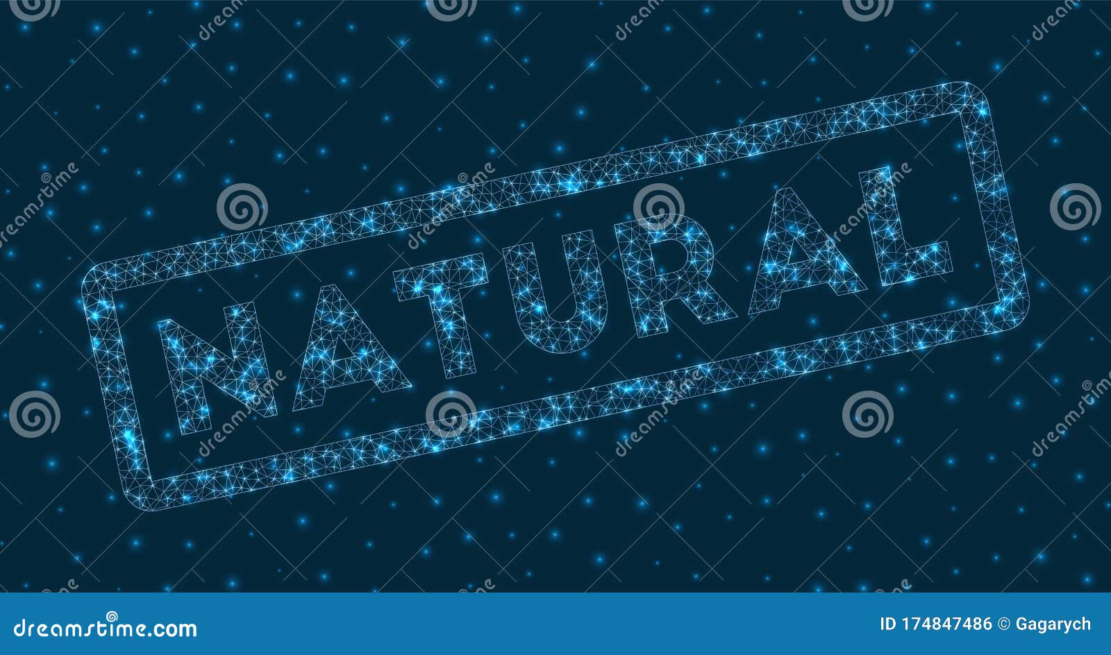 Natural Word in Digital Style. Stock Vector - Illustration of digital ...