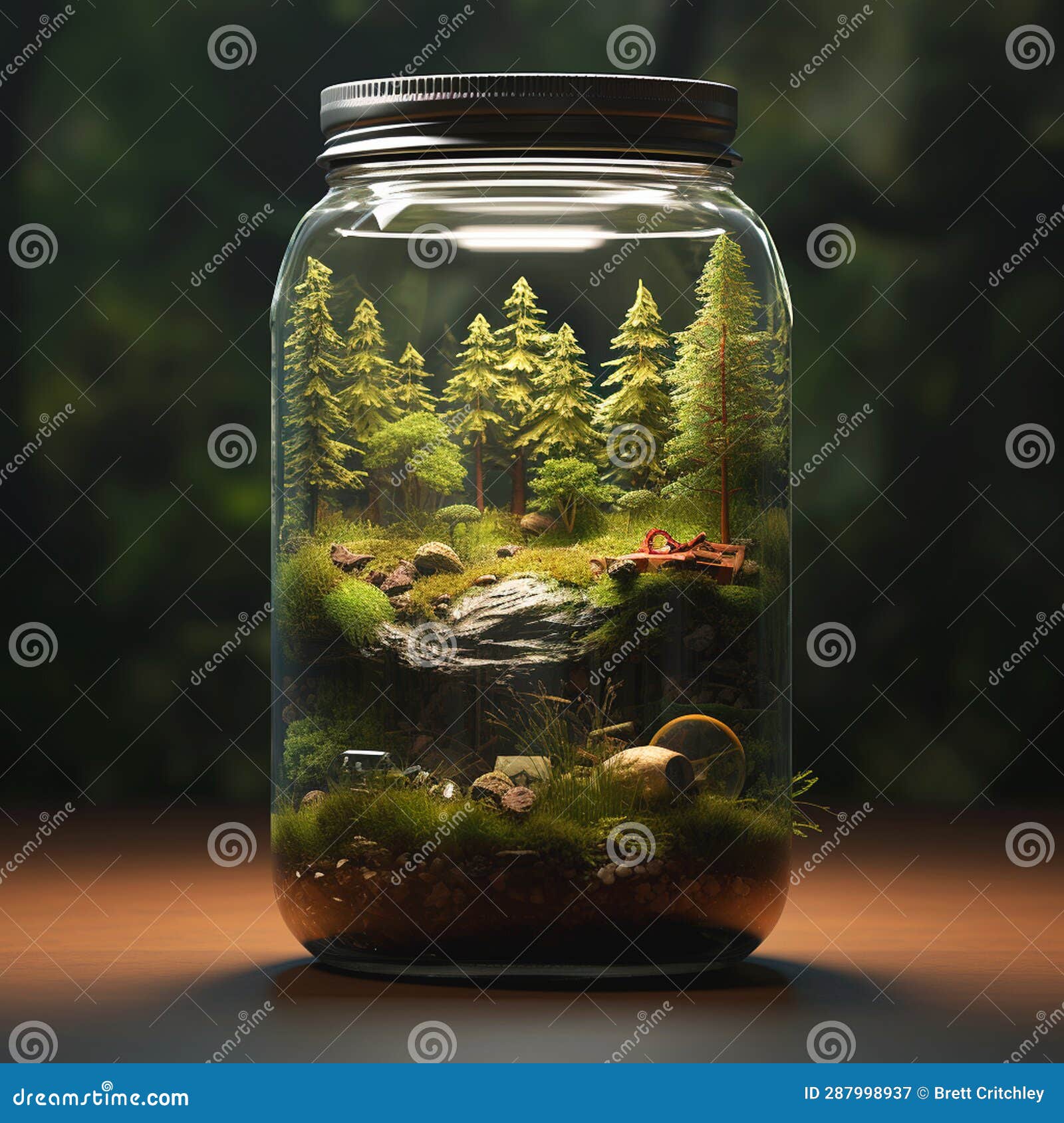 Natural World Environment Inside a Jar Stock Image - Image of glass ...