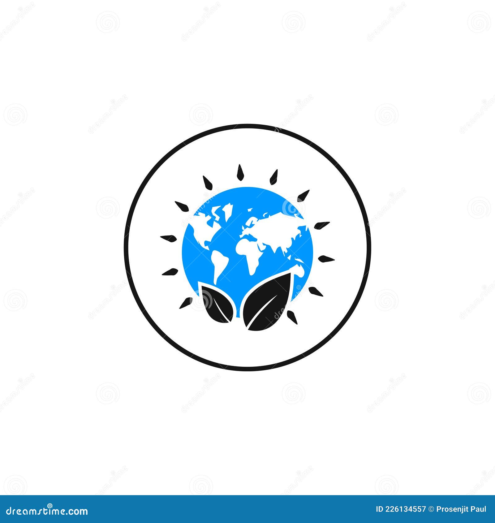 Natural World Globe and Tree Icon Stock Vector - Illustration of world ...