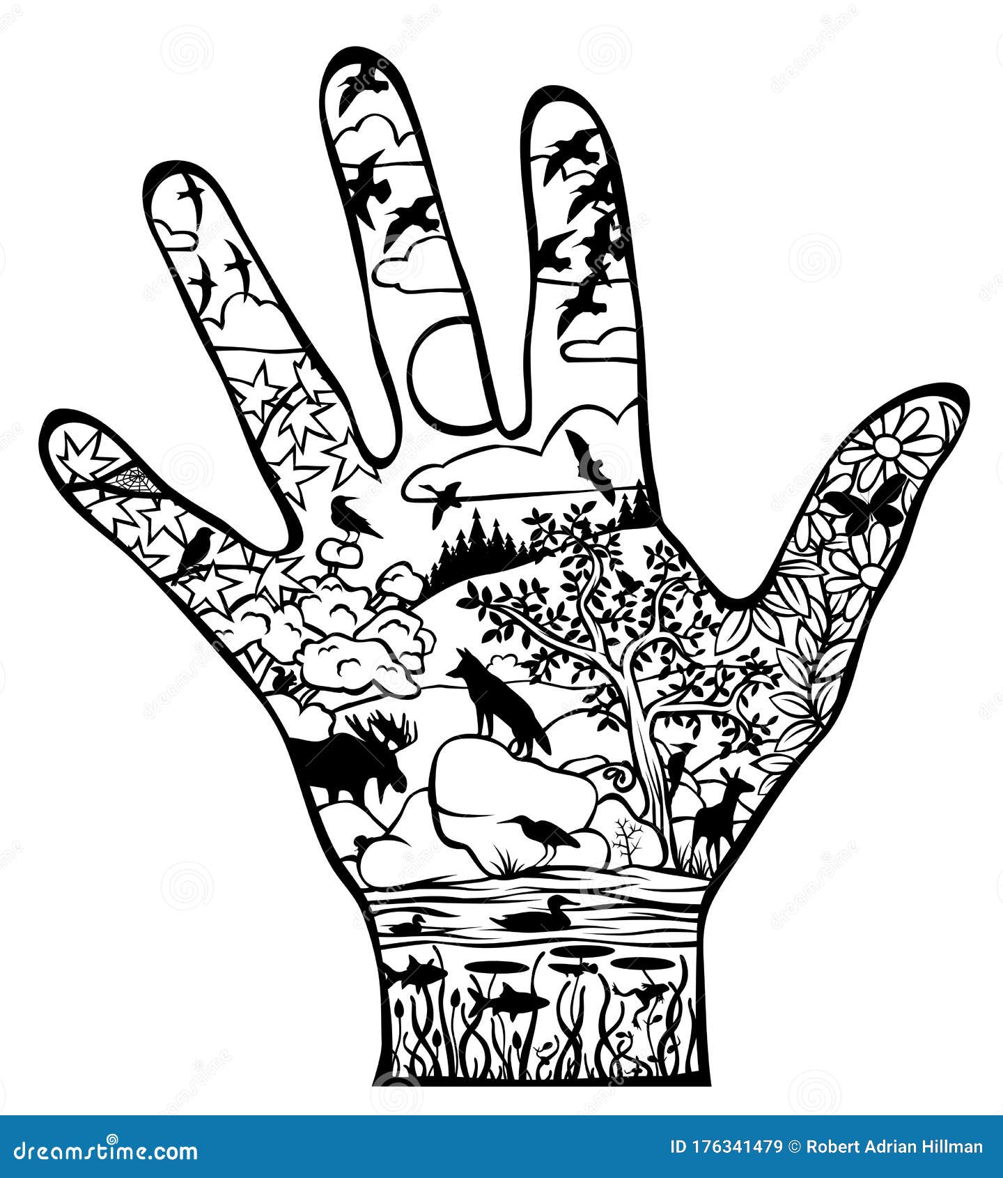 Natural world in our hand stock vector. Illustration of environment ...