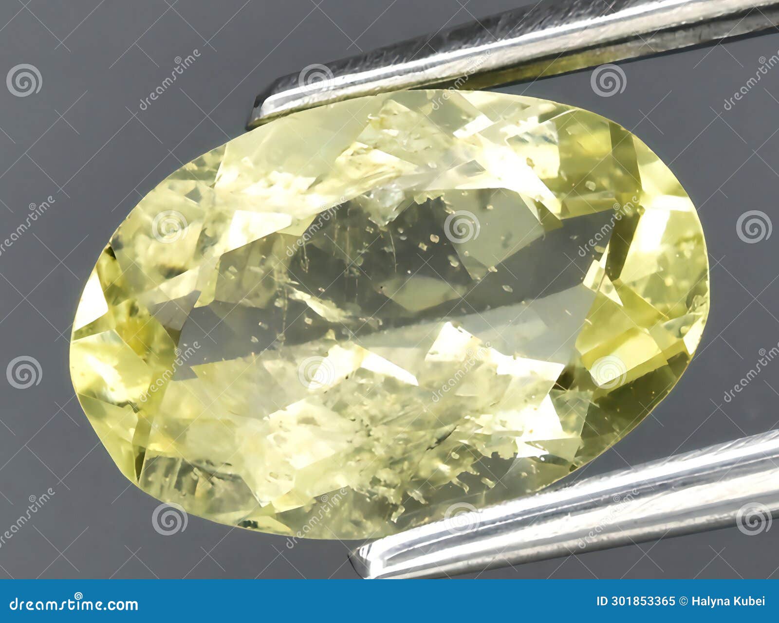 Natural Yellow Beryl Heliodor on the Background Stock Illustration ...