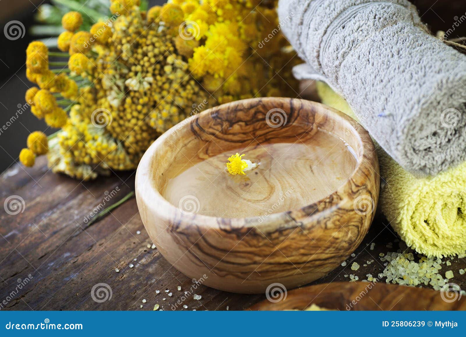 Natural yellow spa setting stock image. Image of care - 25806239
