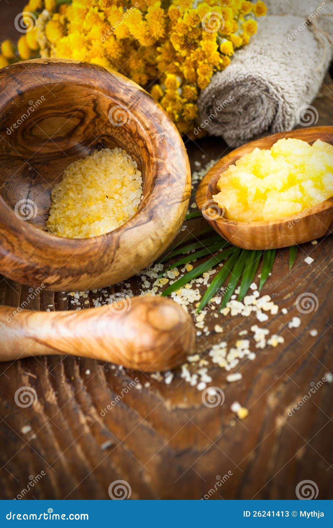 Natural yellow spa setting stock image. Image of pampering - 26241413
