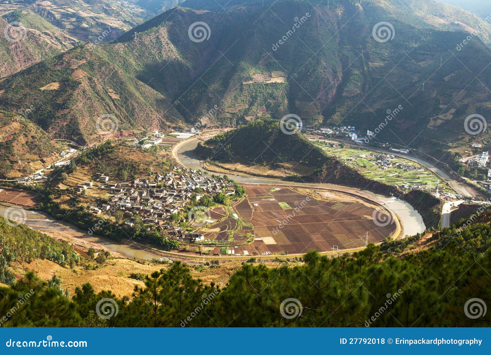 Natural Yin Yang River Bend Stock Photo - Image of yunlong, asian: 27792018