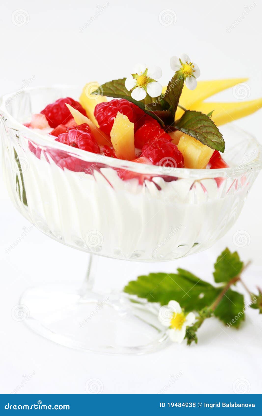 Natural Yogurt with Fresh Fruits Stock Photo - Image of choice, healthy ...
