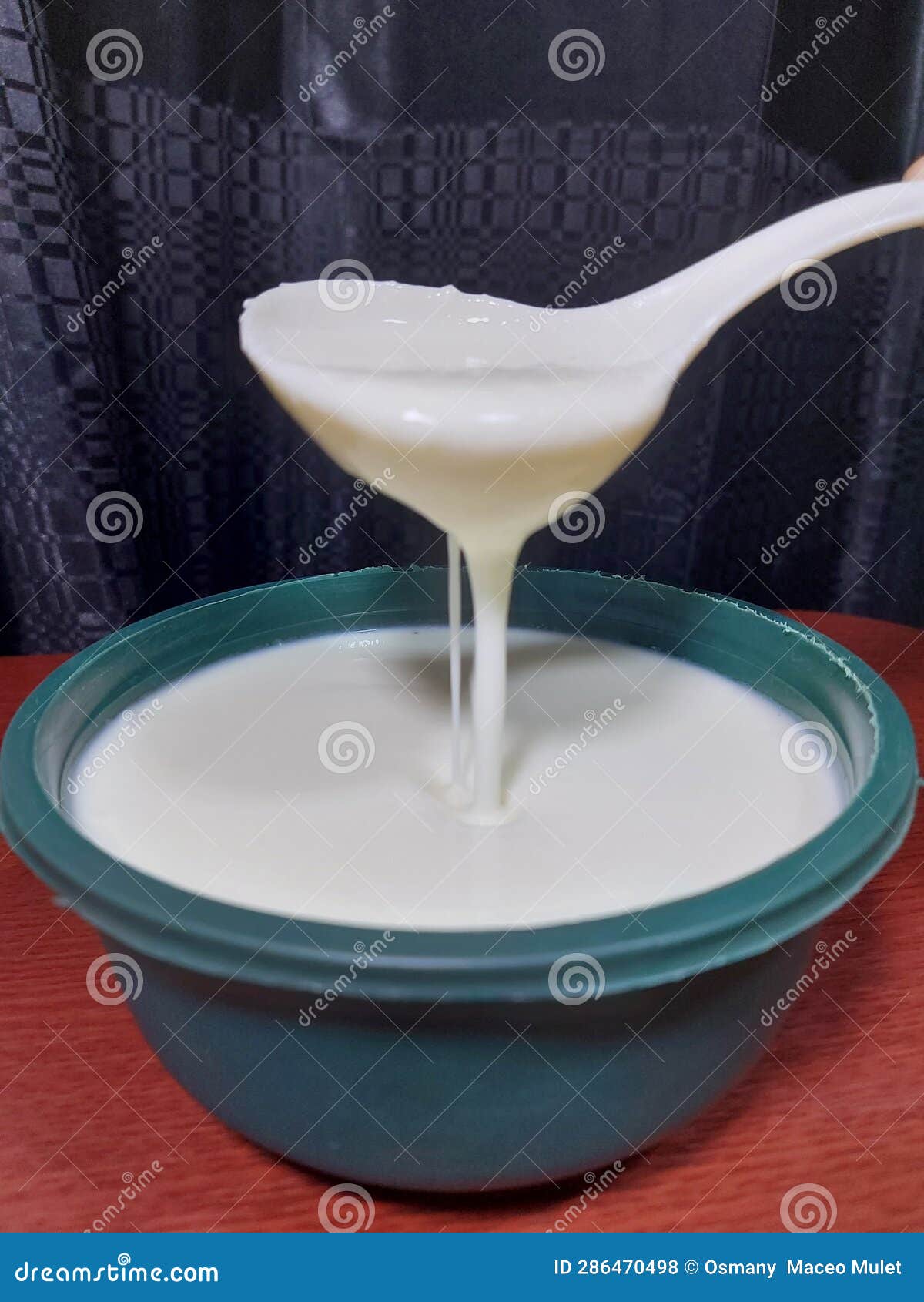Natural yogurt stock photo. Image of meal, icing, drink - 286470498