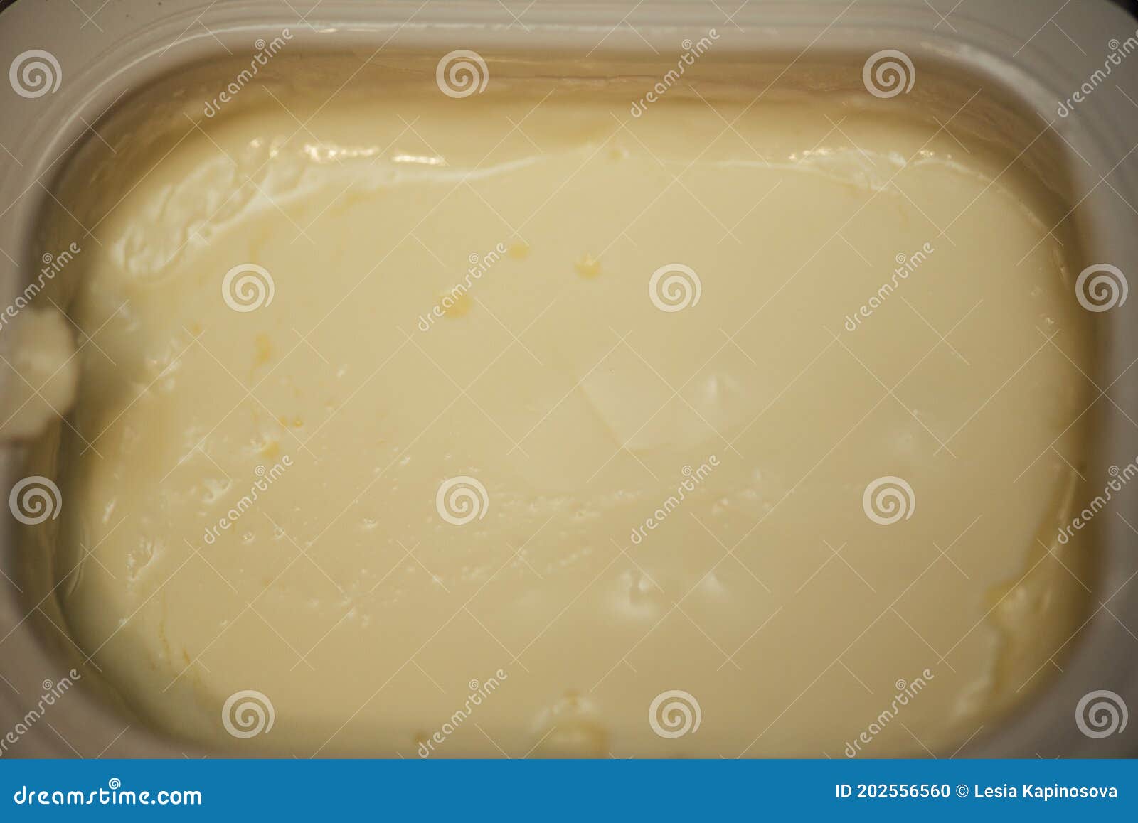 Natural Yogurt on a Table Top View. Yogurt Stock Photo - Image of cream ...