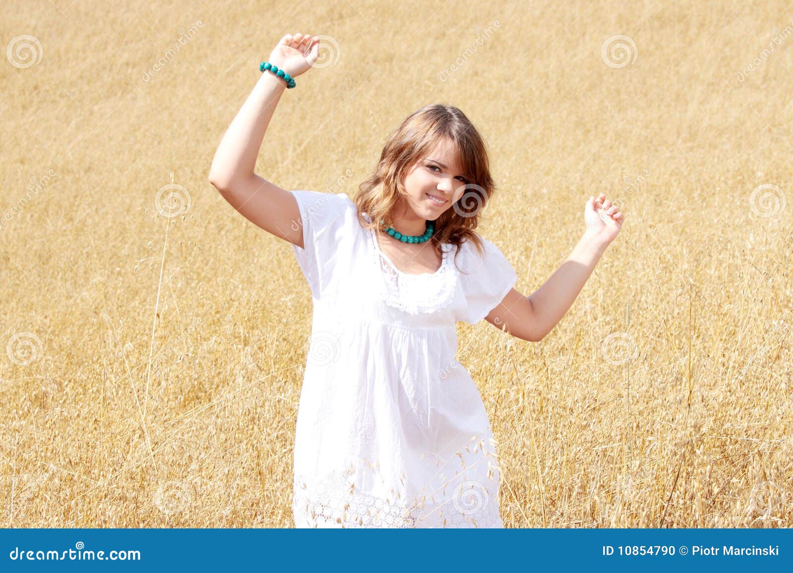 Natural Young Girl in the Countryside Stock Photo - Image of caucasian ...