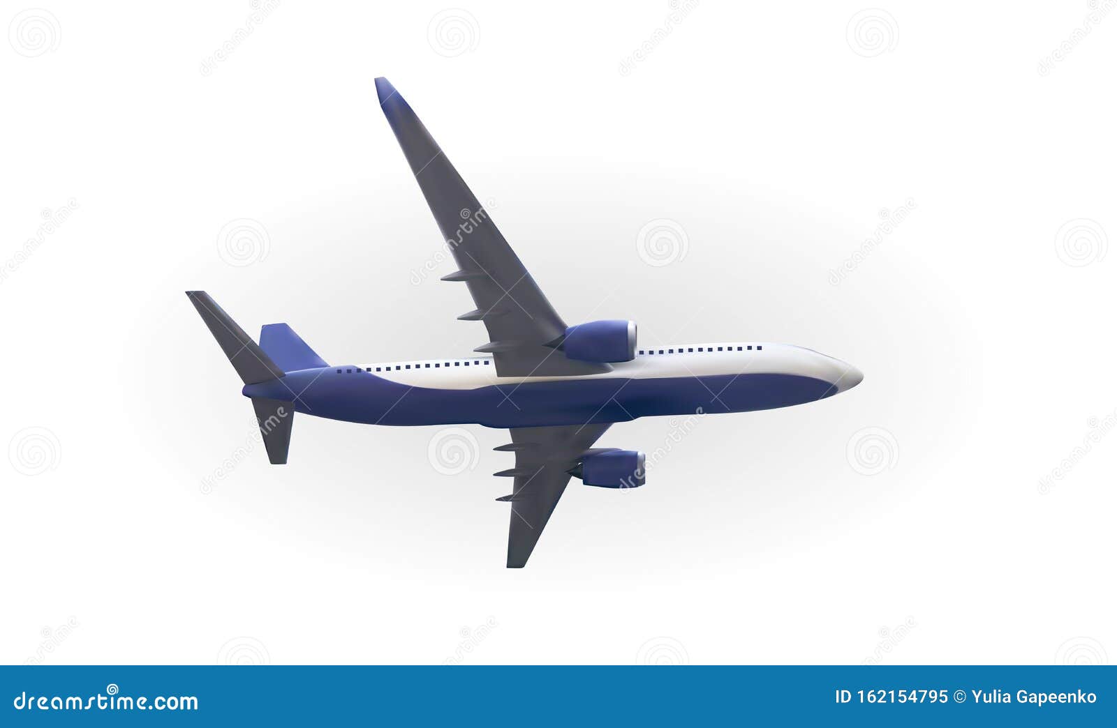 Naturalistic Plane Takes Off. Bottom View. Isolated On Transparent ...