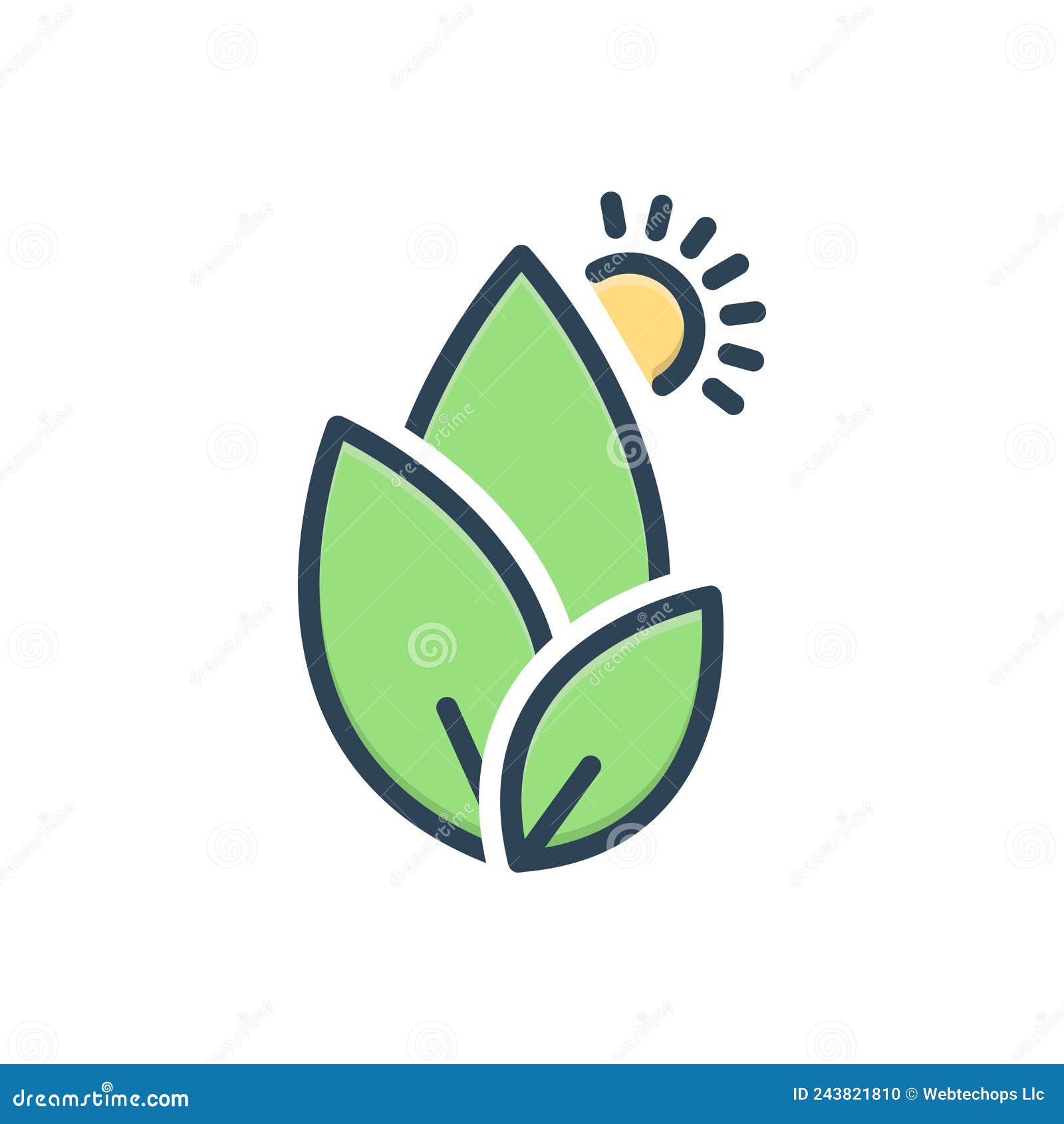 Color Illustration Icon for Naturally, by Nature and Herbal Stock ...