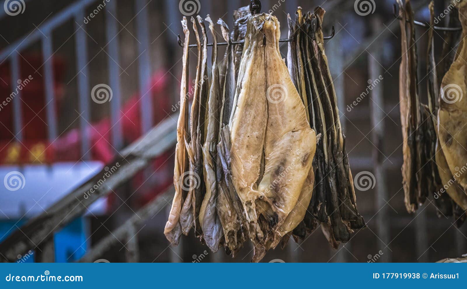 Naturally Salty Dried Fish Preservation Stock Photo - Image of basket ...