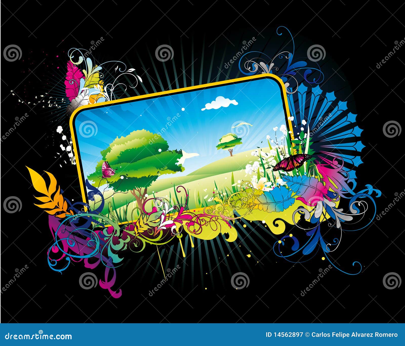 Nature Abstract Illustration Stock Vector - Illustration of texture ...