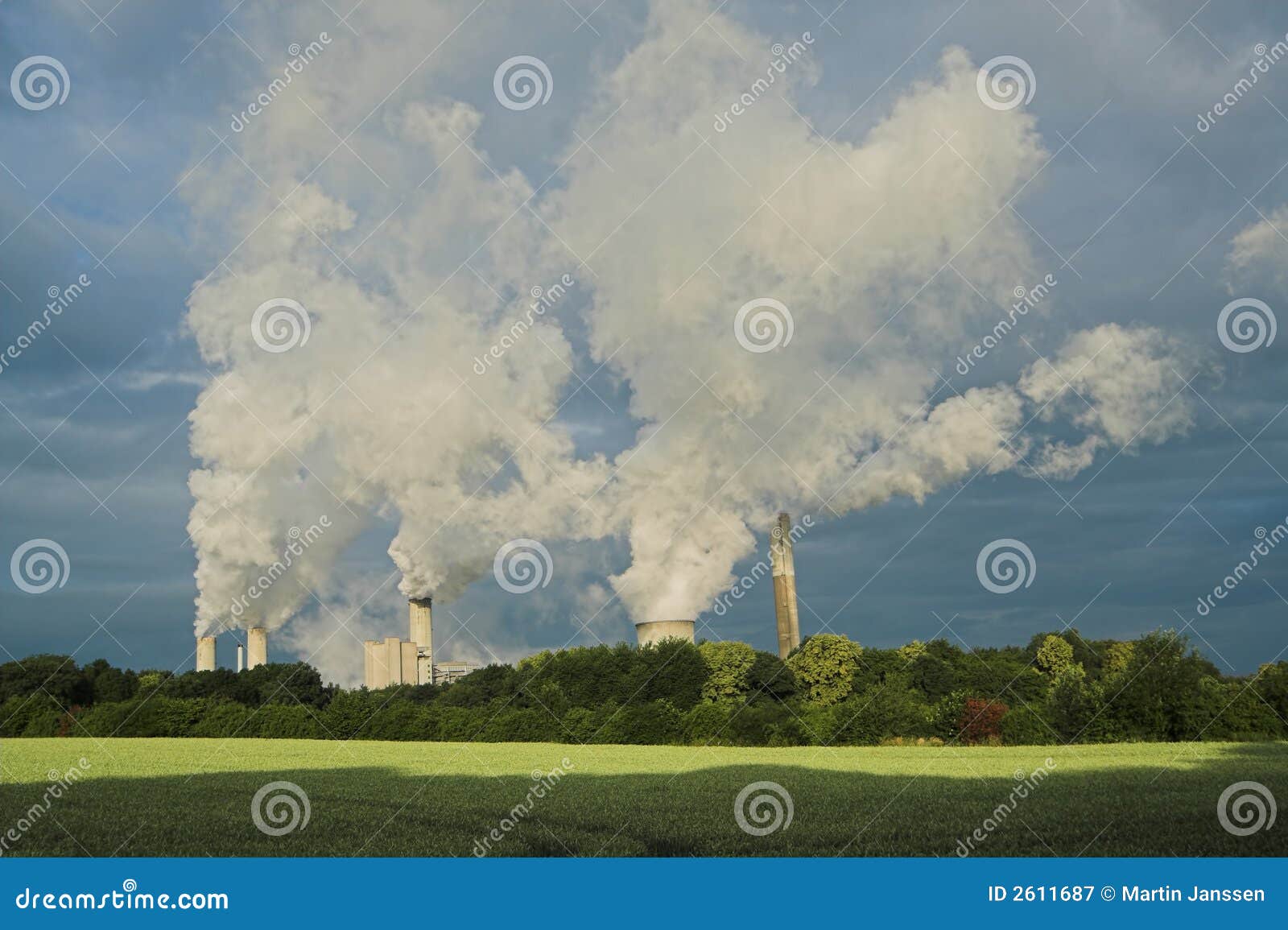 Nature and Air Pollution stock image. Image of soft, factory - 2611687