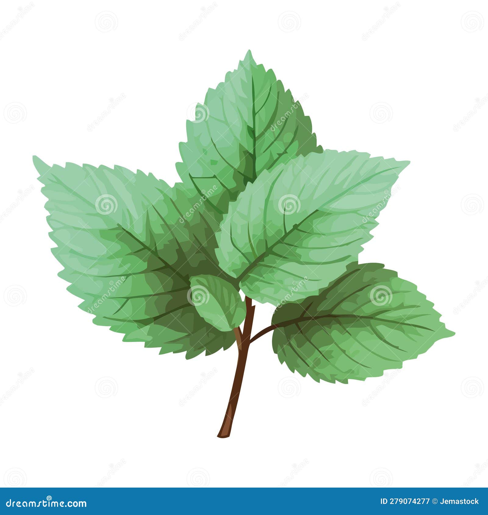 Nature Artistry on Display, a Leafy Plant Masterpiece Stock Vector ...