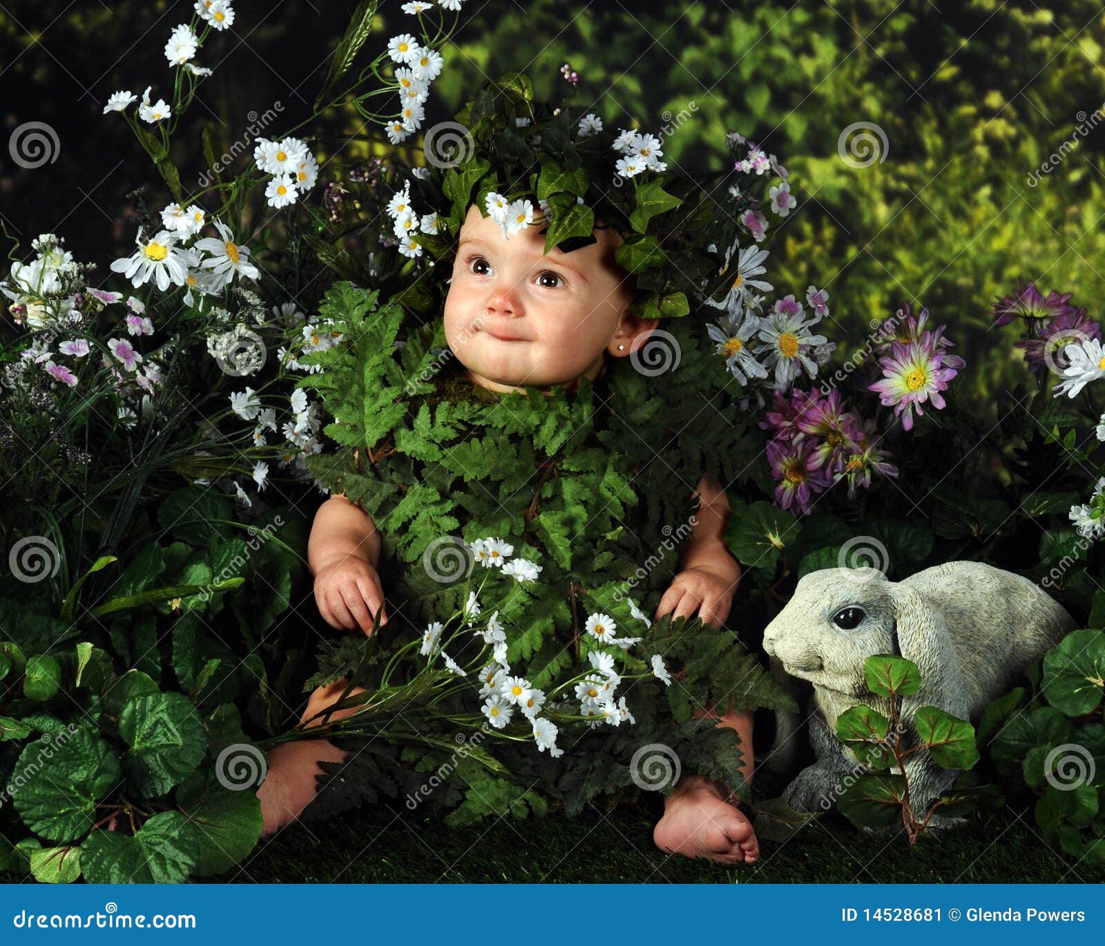 Nature Baby stock image. Image of flowers, greenery, person - 14528681