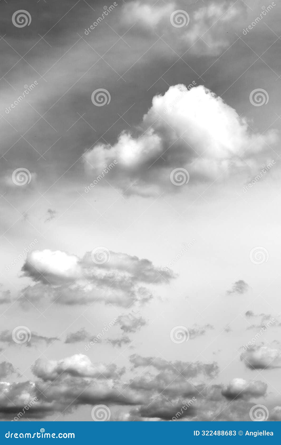 Nature Background 3914 Cloudy Sky Black and White Stock Image - Image ...