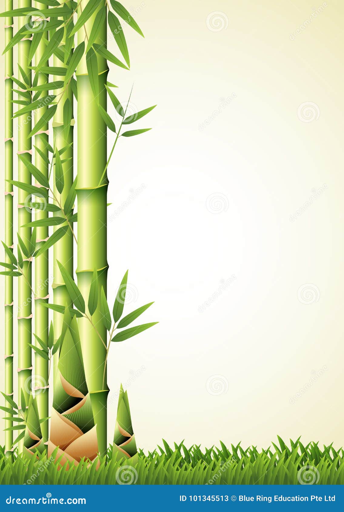 Nature Background Design with Bamboo Stock Vector - Illustration of ...
