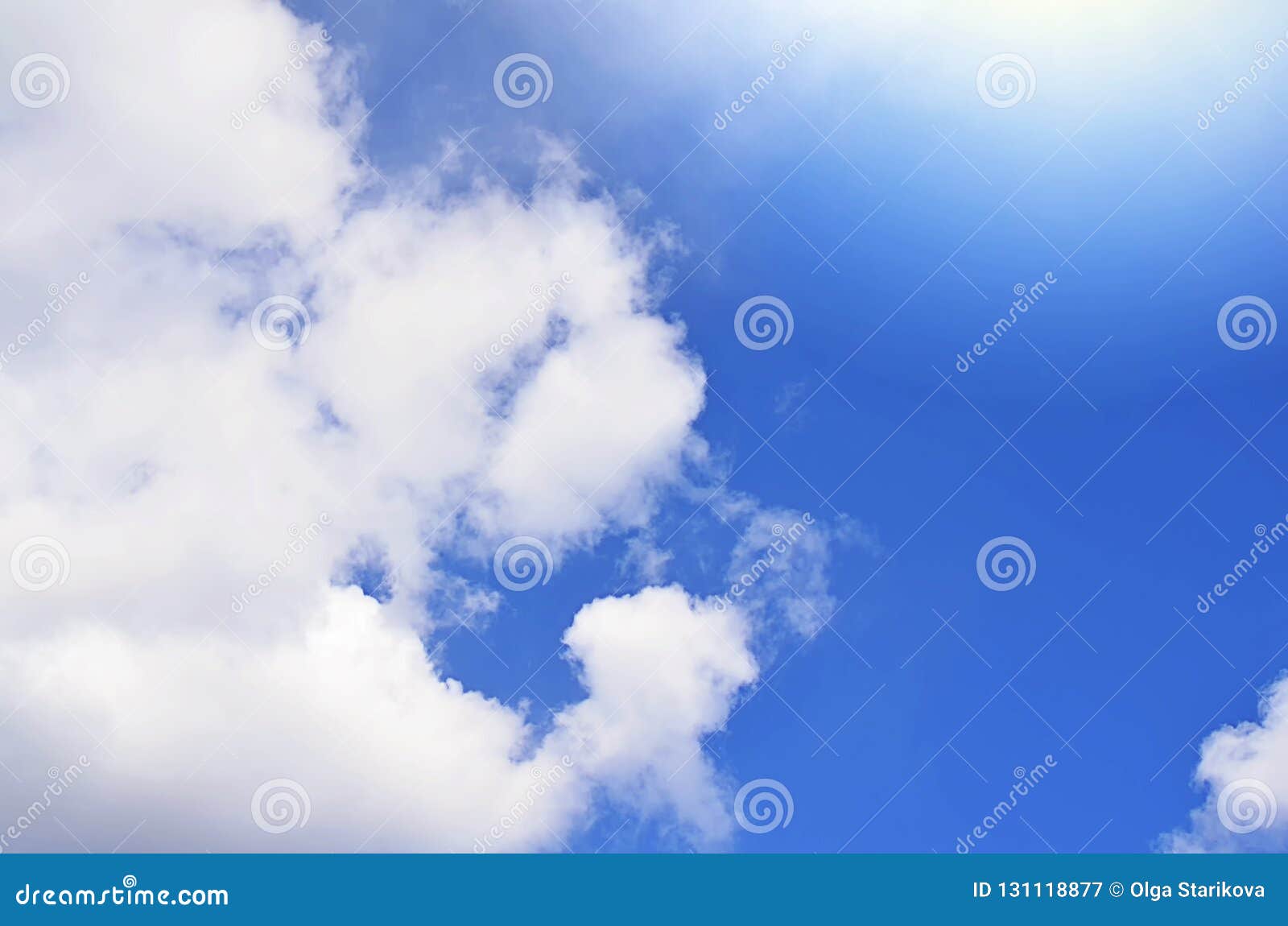 Nature Background. Fluffy Soft Clouds in Sky Toned. Stock Image - Image ...