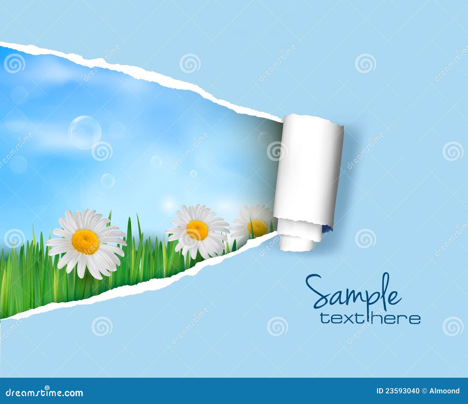 Ripped Paper Texture. Torn Paper Edges Background. White Paper. Cartoon ...