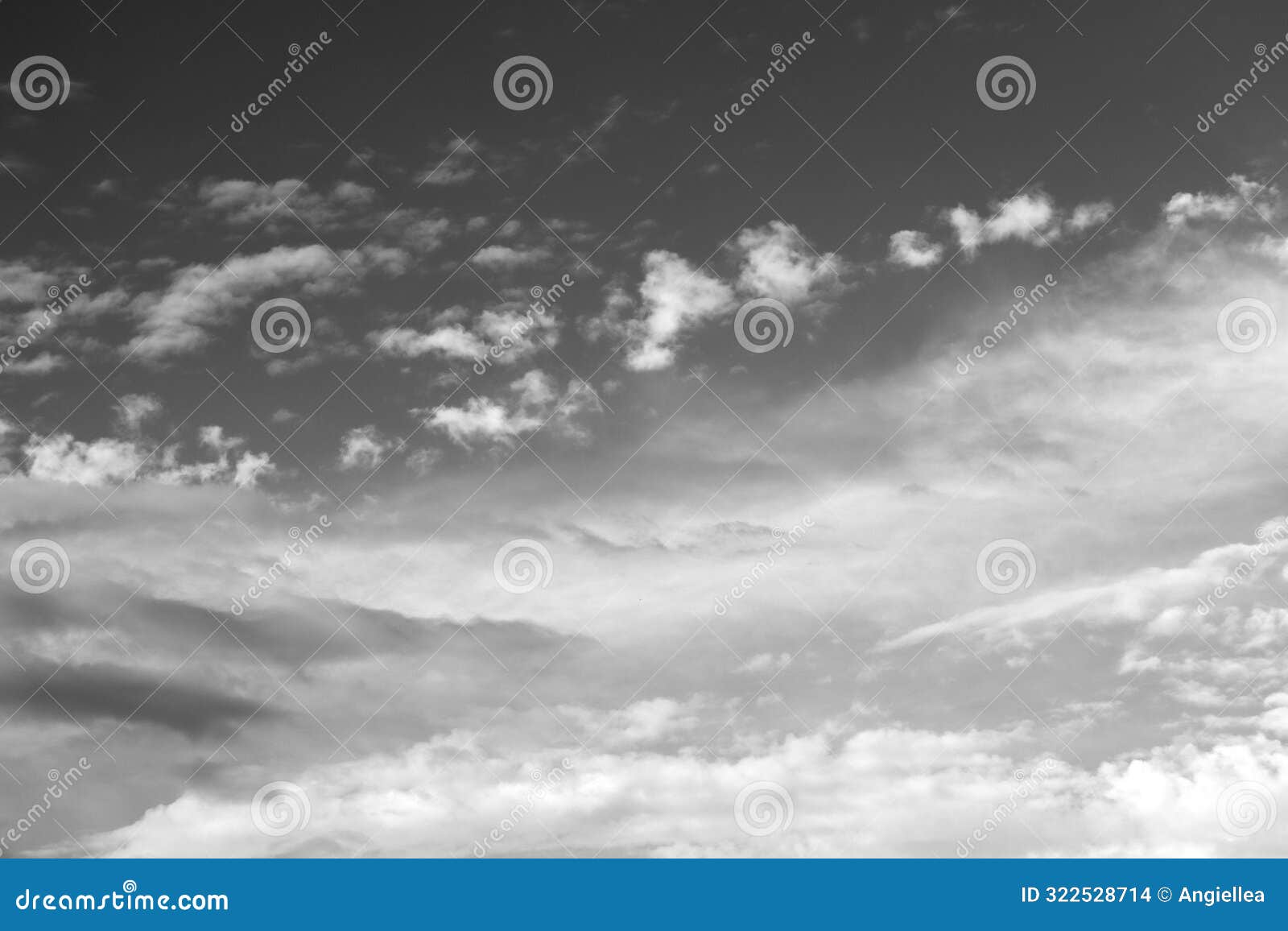 Nature Background 3978 Sky with Diffuse Clouds in Black and White Stock ...