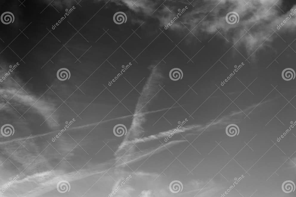 Nature Background 3976 Sky with Diffuse Clouds in Black and White Stock ...