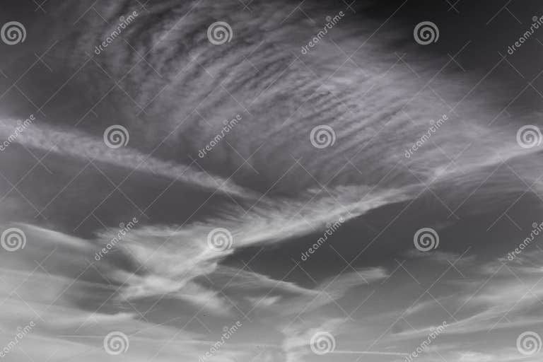 Nature Background 3972 Sky with Diffuse Clouds in Black and White Stock ...